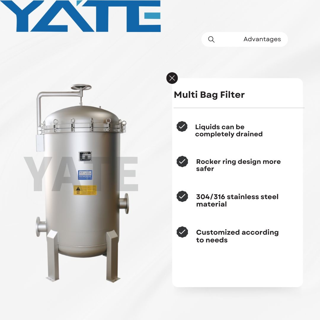 Industrial Bag Filter Vessel Polished Sandblasting Water SS Multi ...