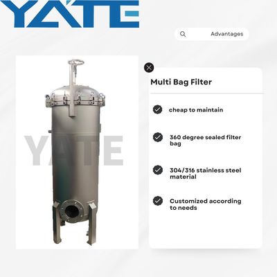 High Pressure Multi Single Filter Housing 304 316L Ss Bag Filter